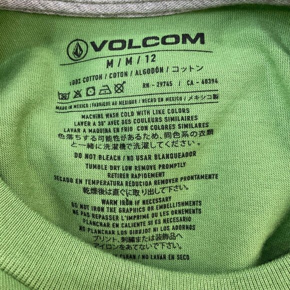 Volcom | Shirts | Volcom T Shirt Mens Sz Med Green Iconic Crisp Stone ...